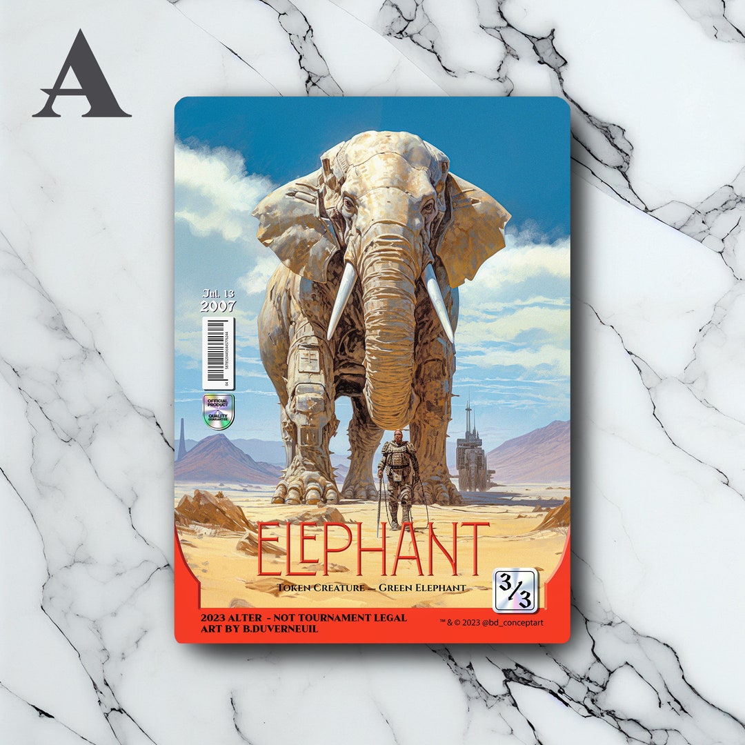Elephant Token - Retro Futuristic - Full Art Holographic - for ...
