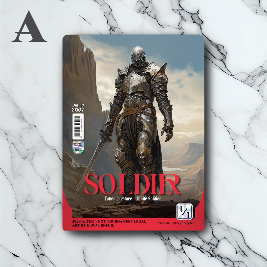 Soldier Token - Retro Futuristic - Full Art Holographic - for ...