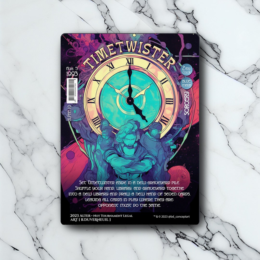 Timetwister - Retro Futurist / Vintage - Full Art Holographic - for Collectors and MTG Players ...