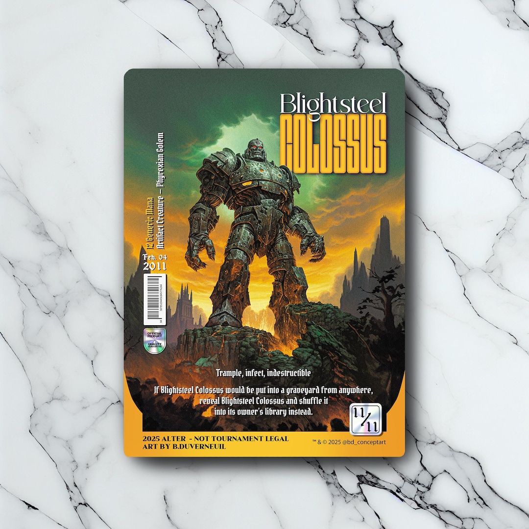 Blightsteel Colossus - Vintage - Full Art Holographic - for MTG ...