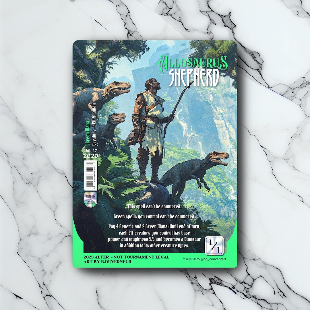 Allosaurus Shepherd - Vintage - Full Art Holographic - for MTG ...