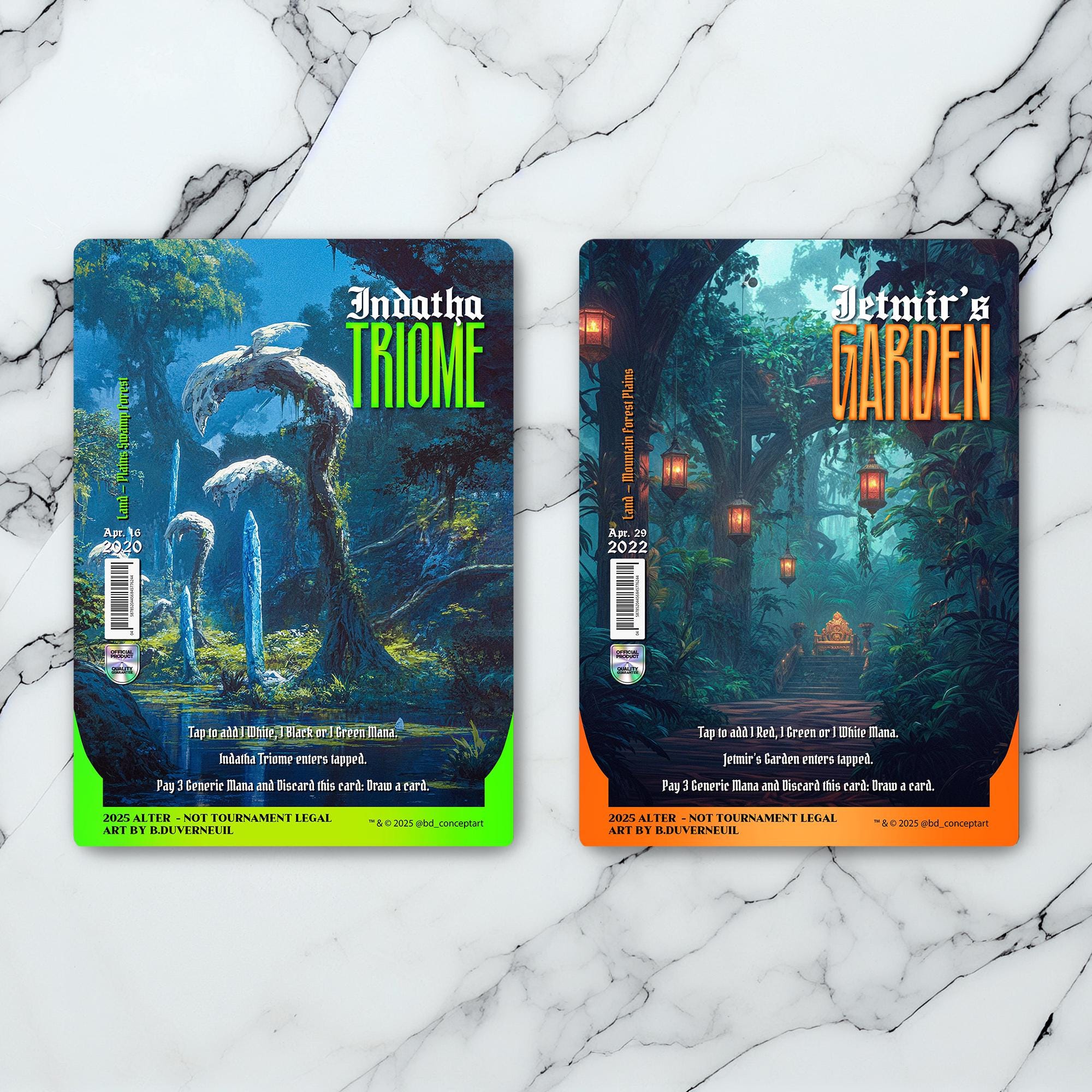 Triome Lands - Retro Futuristic / Vintage - Full Art Holographic - for ...