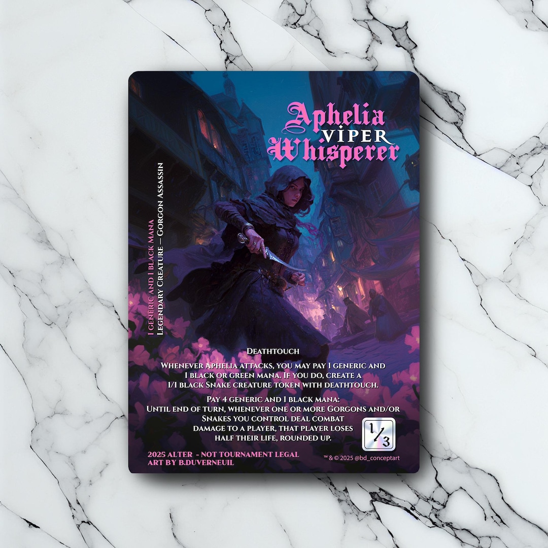 Aphelia, Viper Whisperer - Vintage - Full Art Holographic - for MTG ...
