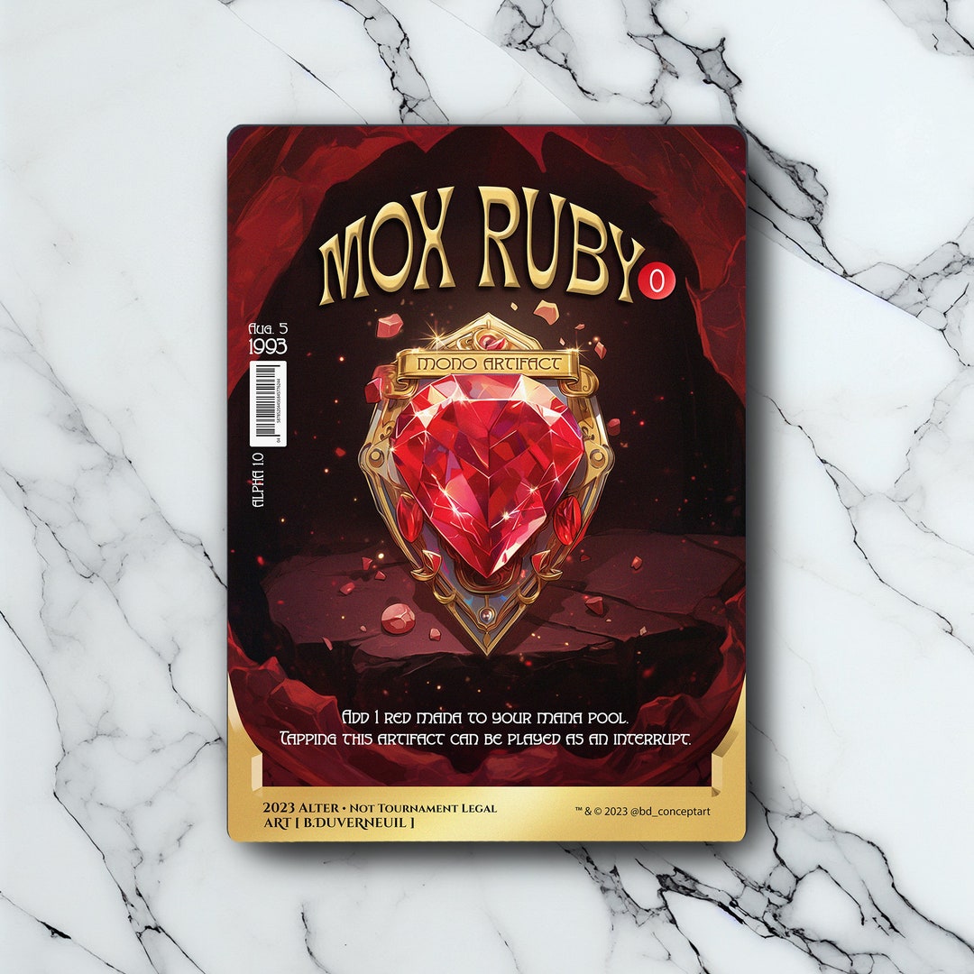 Mox Ruby Retro Futuristic / Vintage Full Art Holographic for Collectors ...
