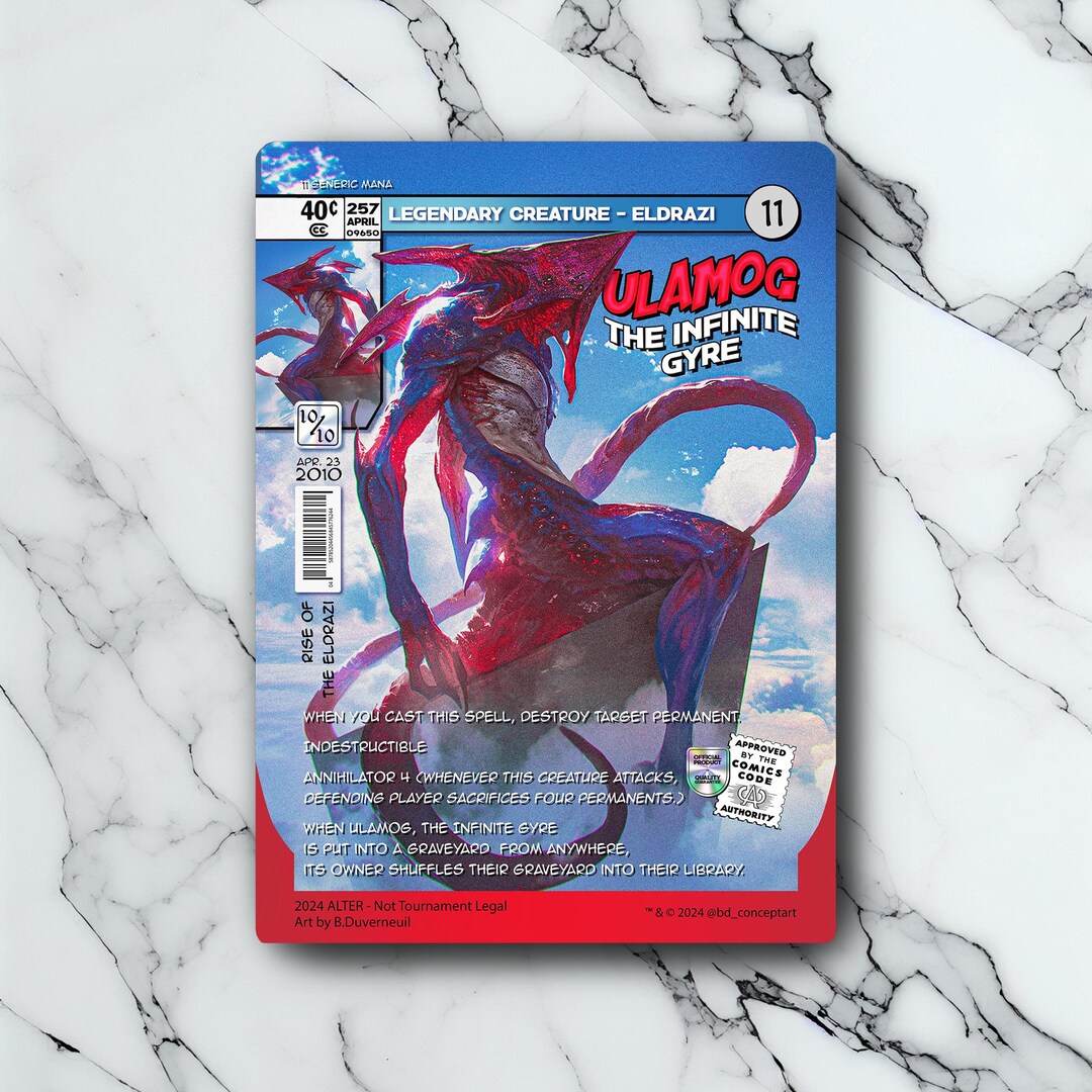 Ulamog, the Infinite Gyre - Vintage - Full Art Holographic - for Collectors and MTG Players ...