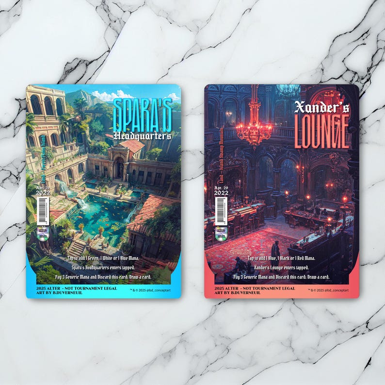 Triome Lands - Retro Futuristic / Vintage - Full Art Holographic - for ...