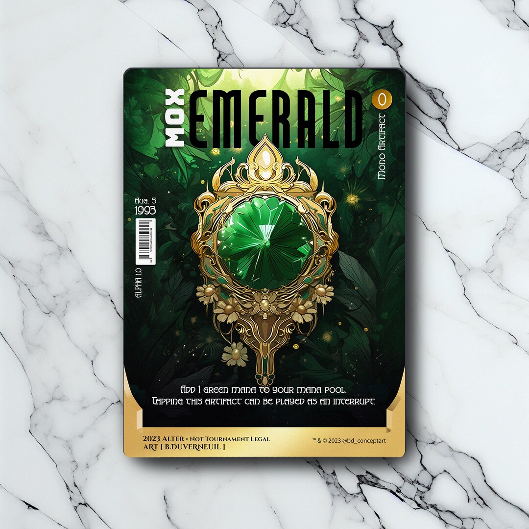 Mox Emerald Retro Futuristic / Vintage Full Art Holographic for ...