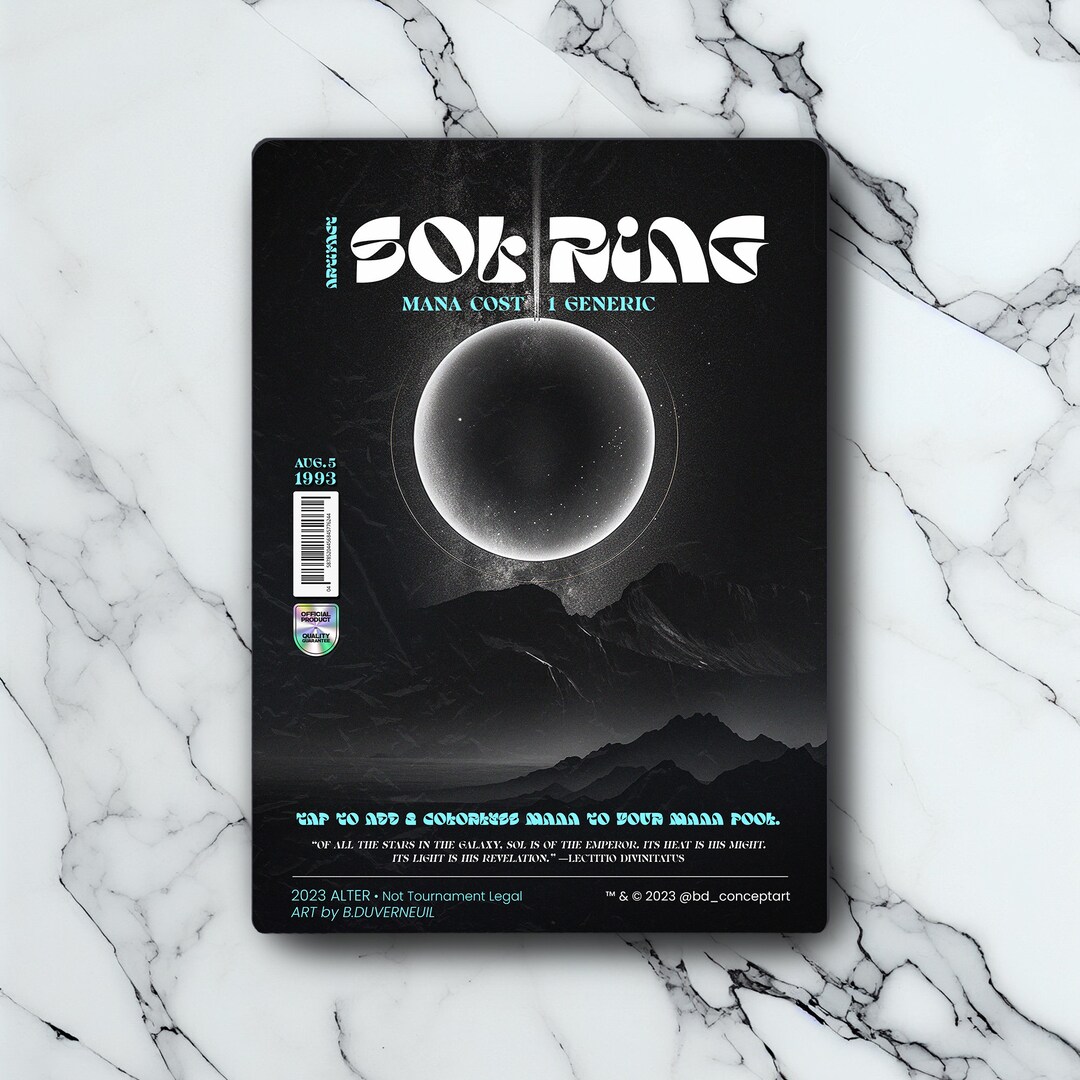 Sol Ring Retro Futuristic / Surrealist Design Full Art Holographic for ...