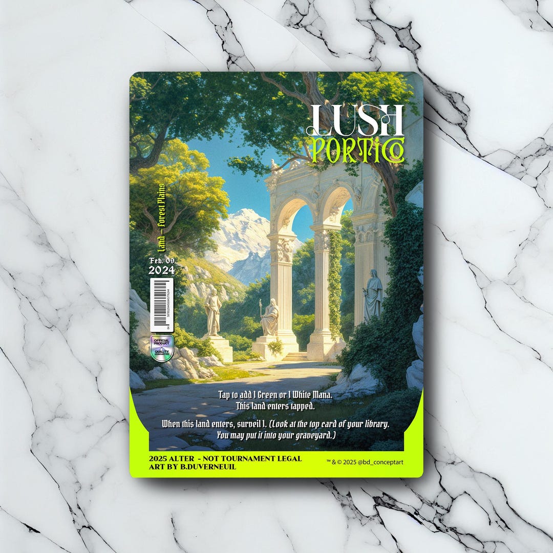 Lush Portico - Surveil Lands / Vintage - Full Art Holographic - for MTG ...