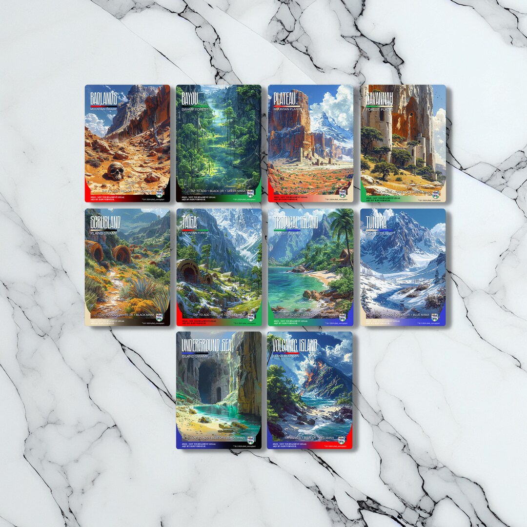 Dual Lands - Full Art - NON FOIL - for Collectors and MTG Players ...