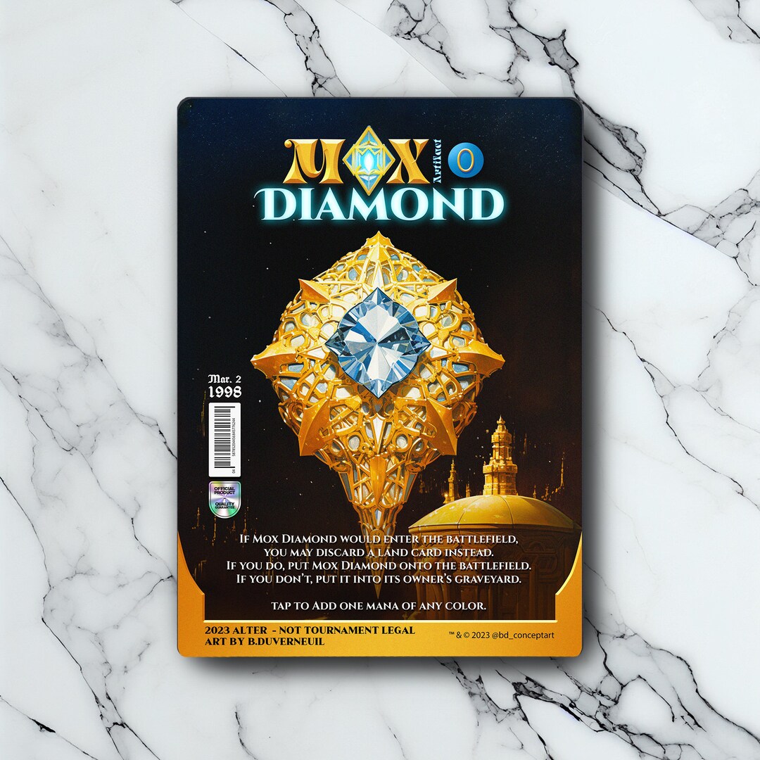 Mox Diamond Vintage Full Art Holographic for Collectors and MTG Players ...