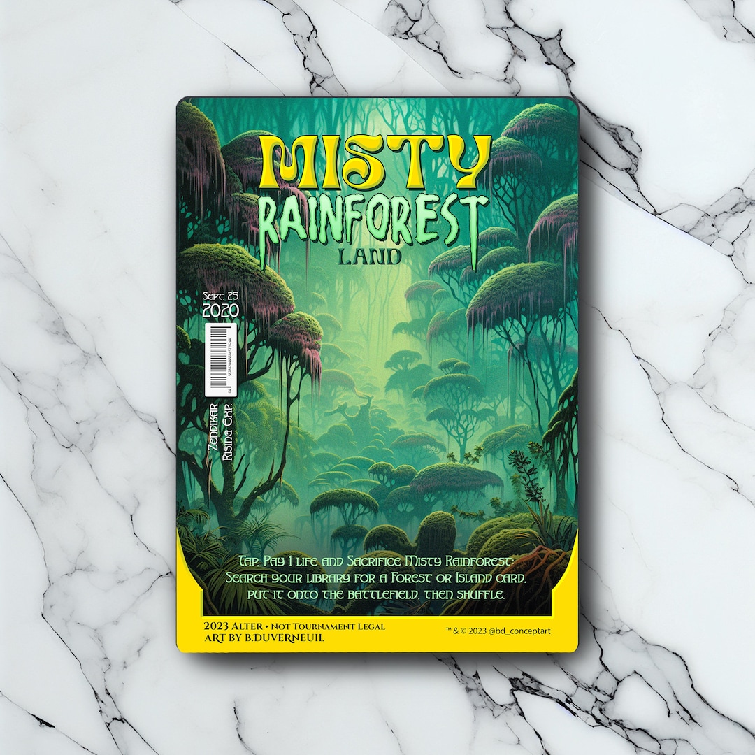 Misty Rainforest Retro Futuristic / Vintage Full Art Holographic for ...