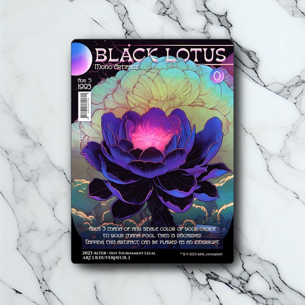 Black Lotus Cards - Etsy