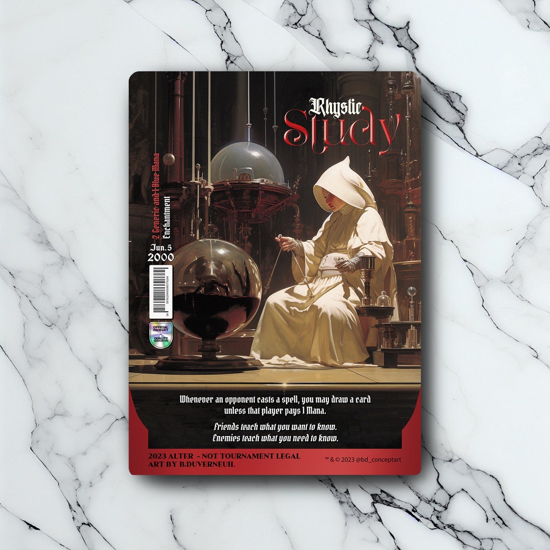 Rhystic Study - Vintage - Full Art Holographic - for Collectors and MTG ...