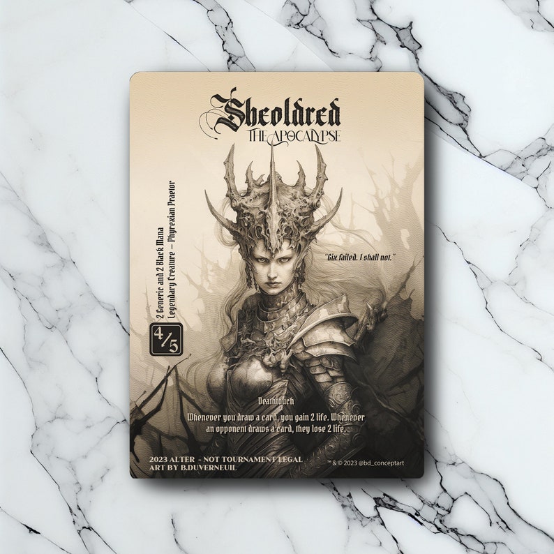 Sheoldred, the Apocalypse Vintage Full Holographic Art for Collectors ...