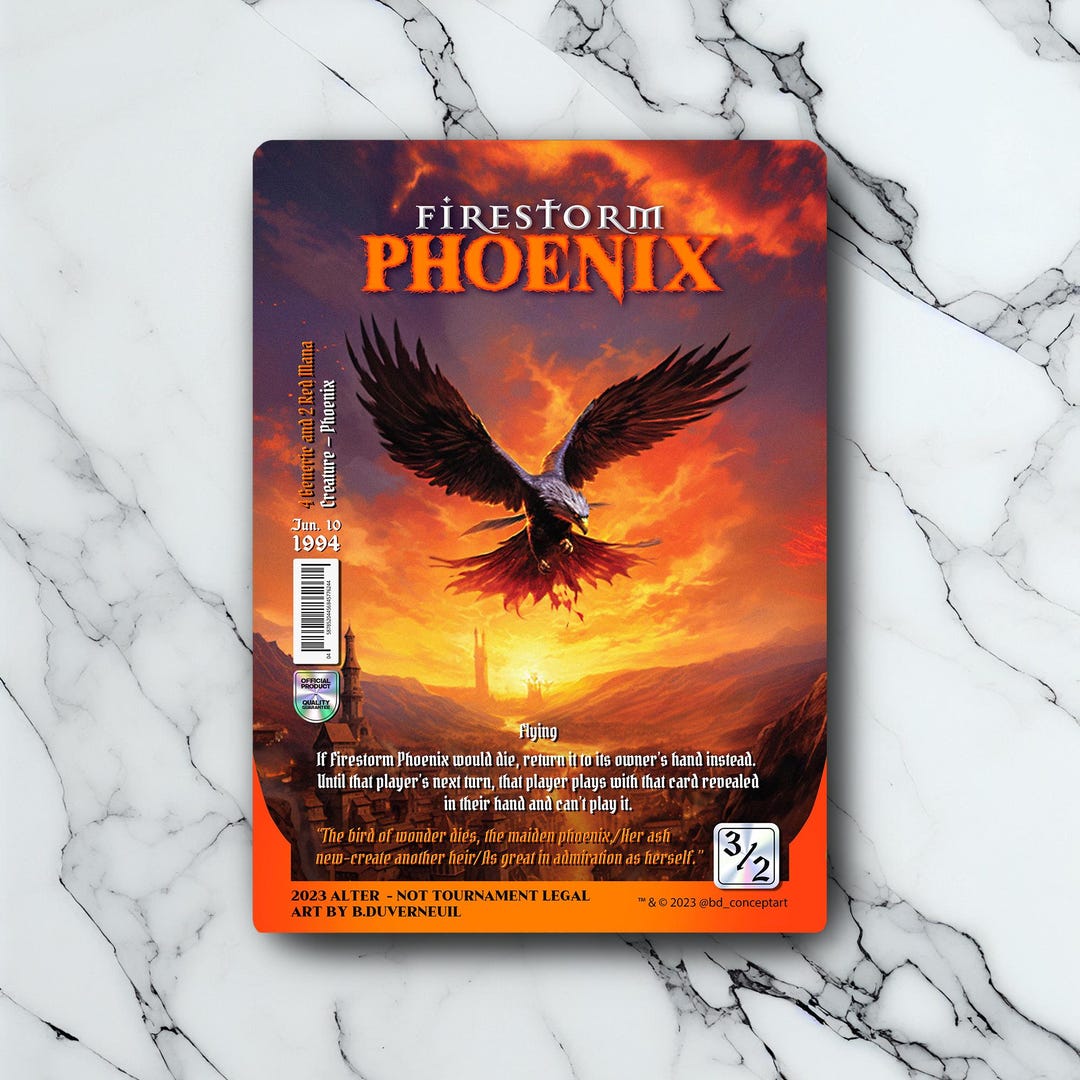 Firestorm Phoenix - Vintage - Full Art Holographic - for MTG Collectors ...