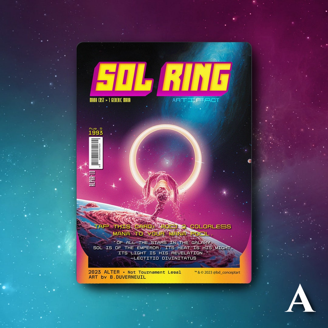 Sol Ring - Retro Futuristic / Vintage - Full Holographic Art - for ...