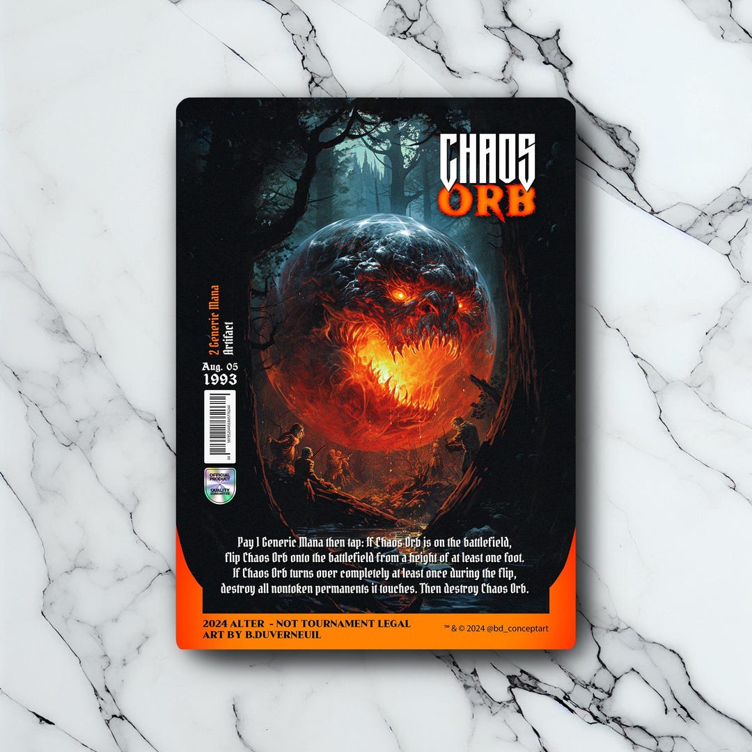 Chaos Orb - Vintage - Full Art Holographic - for Collectors and MTG ...