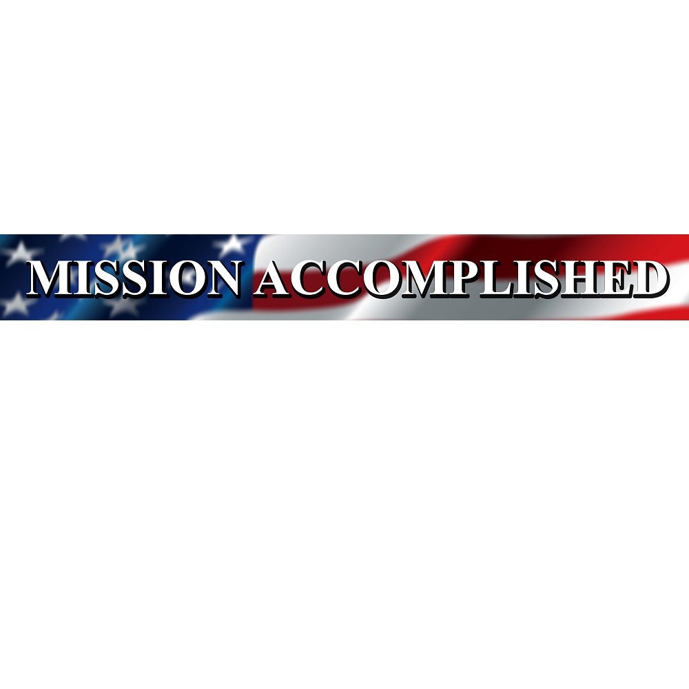 Mission Accomplished Banner - Etsy