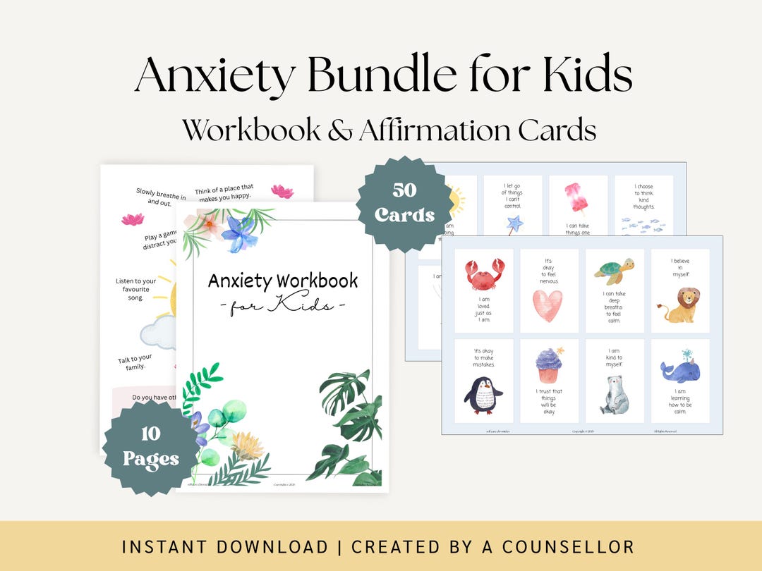 Anxiety Workbook for Kids | Coping Skills & Emotional Regulation | 50 ...