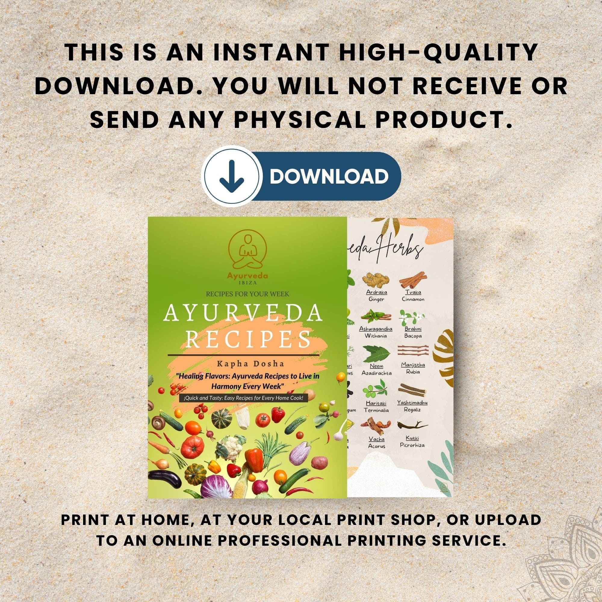 Printable Ayurveda Bundle With Recipes, Posters, and E-books | Weekly ...