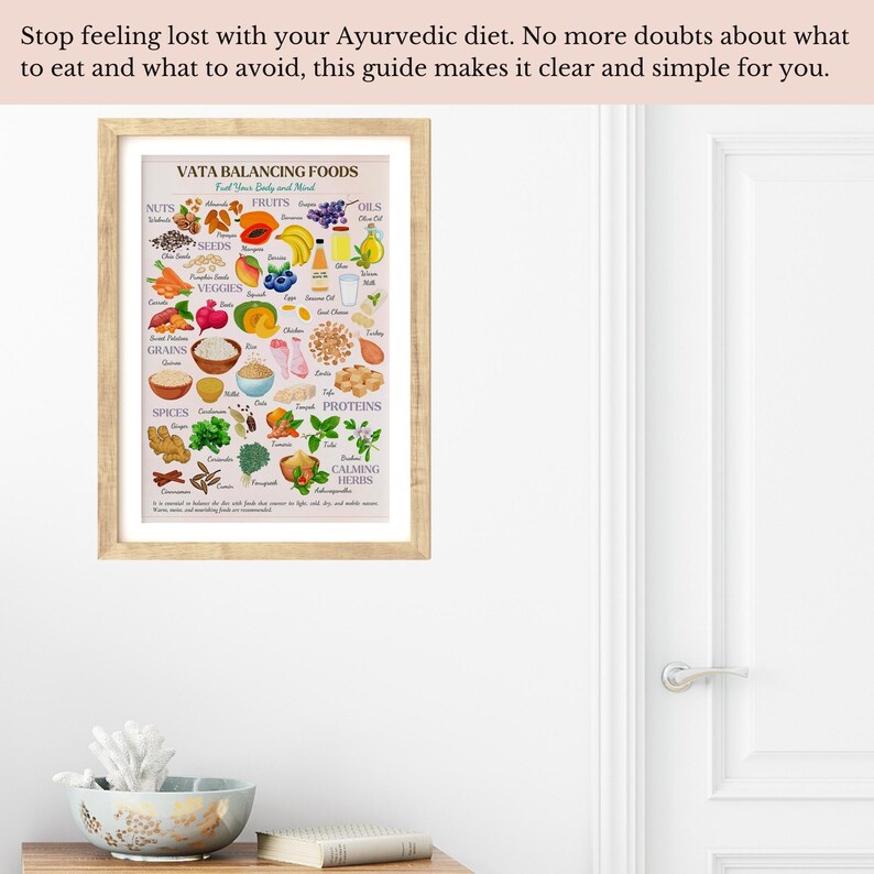 Ayurveda Cheat Sheet | Vata Dosha Food List | Self Care Planner ...