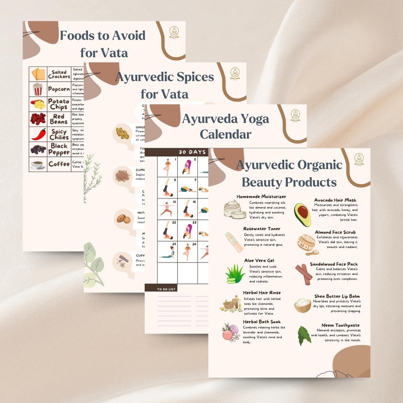 Printable Ayurvedic Guide for Vata Dosha | Meditation, Yoga, Food, and ...