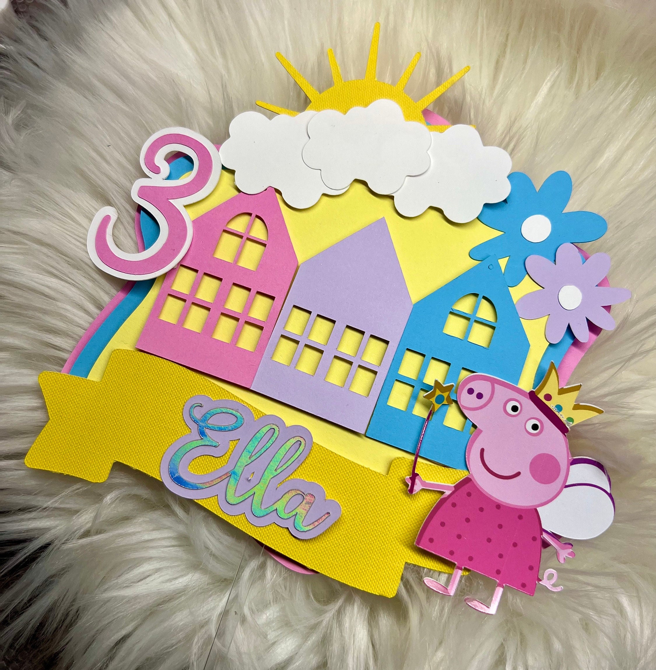 Pig Cake Topper, Peppa Pig Cake Topper, Baby Cake Topper, Cake Topper ...