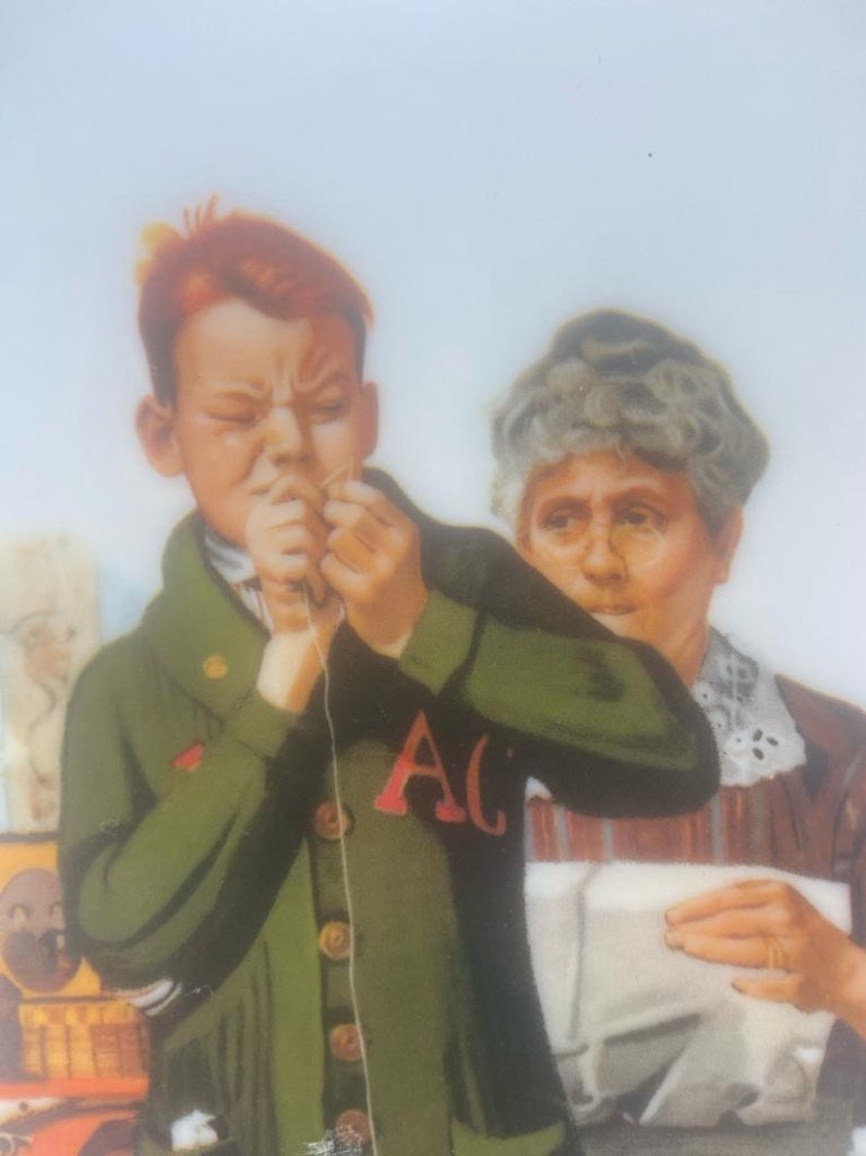Norman Rockwell helping Mother Collectors Plate 6.5 - Etsy