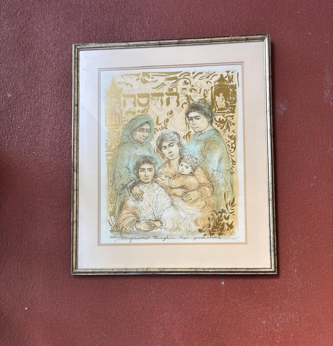 Edna Hibel Lithograph Personalized Signature "compassion Through the ...