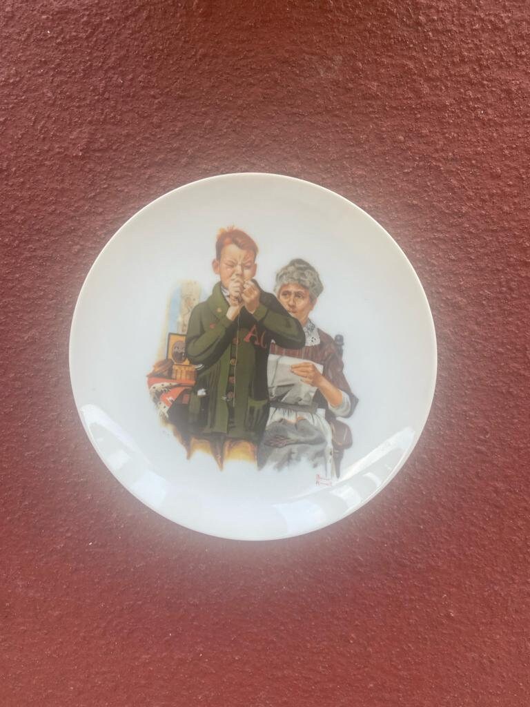 Norman Rockwell helping Mother Collectors Plate 6.5 - Etsy