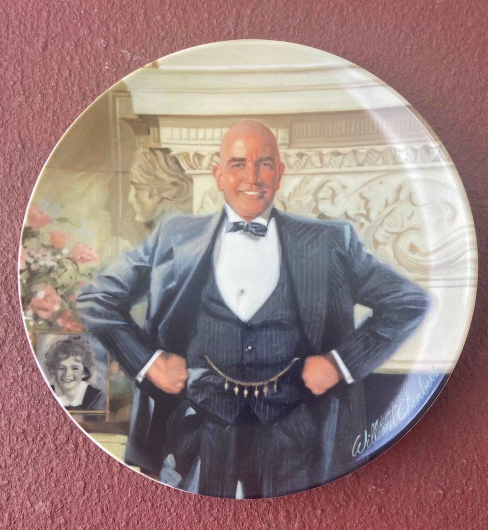 DADY WARBUCKS Collecion Plate,the Second Issue in the Annie Aspen 1986 ...