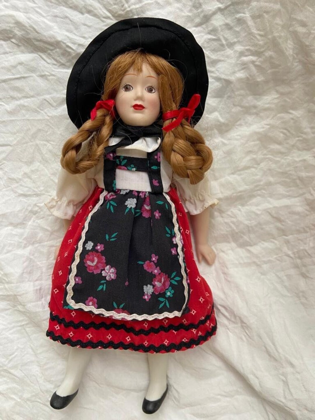 Vintage Heidi Doll, German Handmade 9” Hand Painted, & Hand Sewn ...