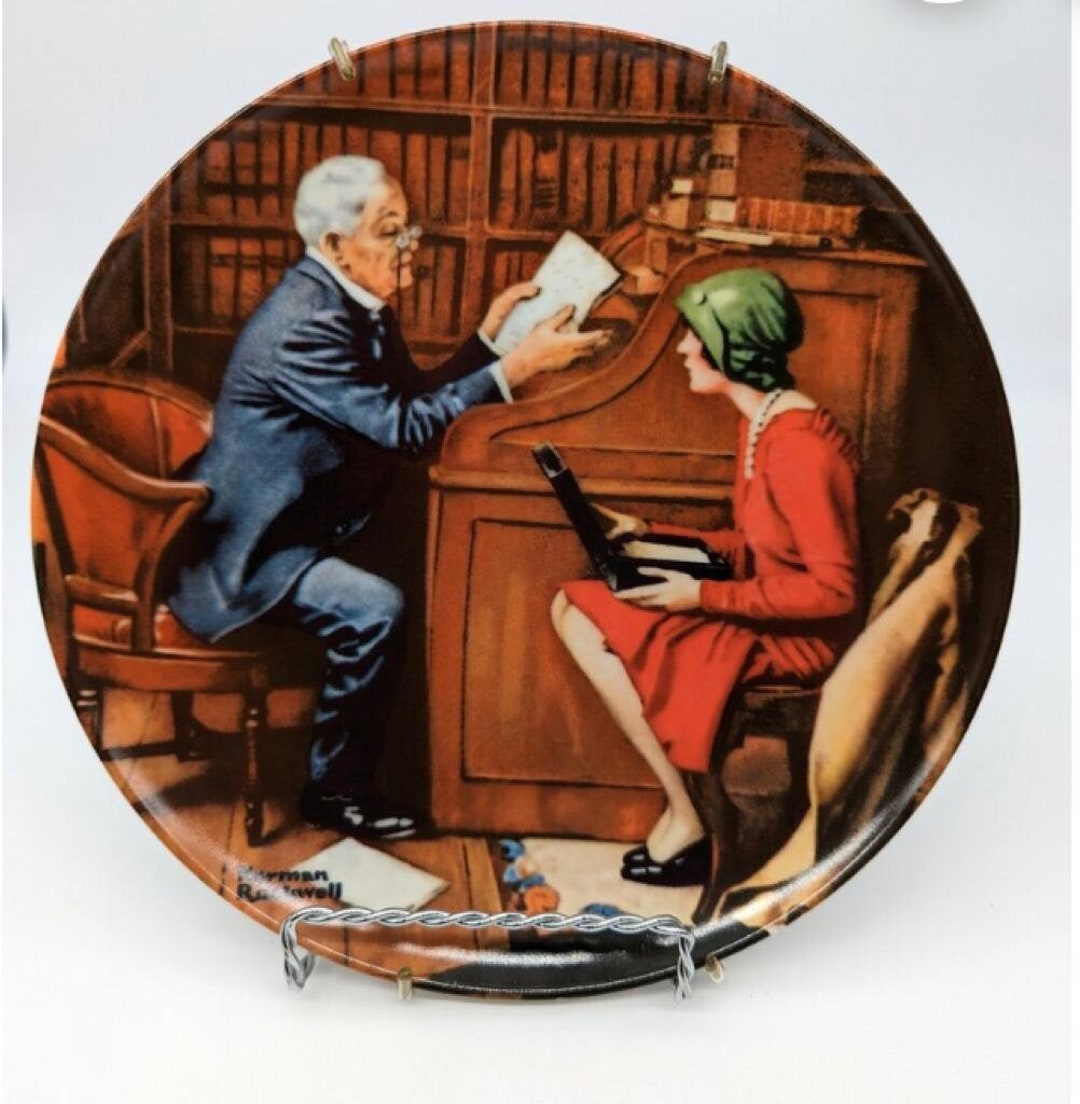 Collectible Norman Rockwell Plate "the Professor" Collection Plate NO ...