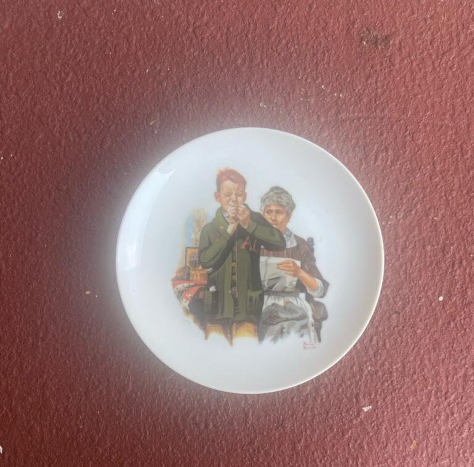 Norman Rockwell helping Mother Collectors Plate 6.5 - Etsy