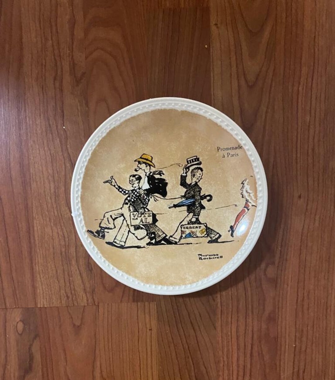 Promenade a Paris Norman Rockwell on Tour Collector Plate Newell ... Promenade a Paris Norman Rockwell on Tour Collector Plate Newell ...