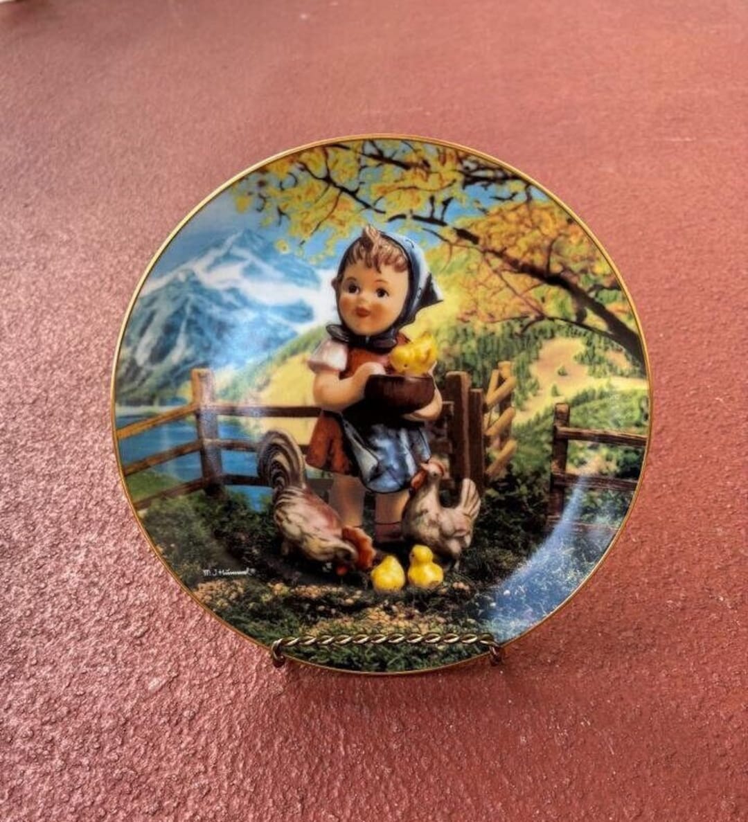 Feeding Time" the M.j. Hummel Plate Collection Gentle Friends Plat No ...