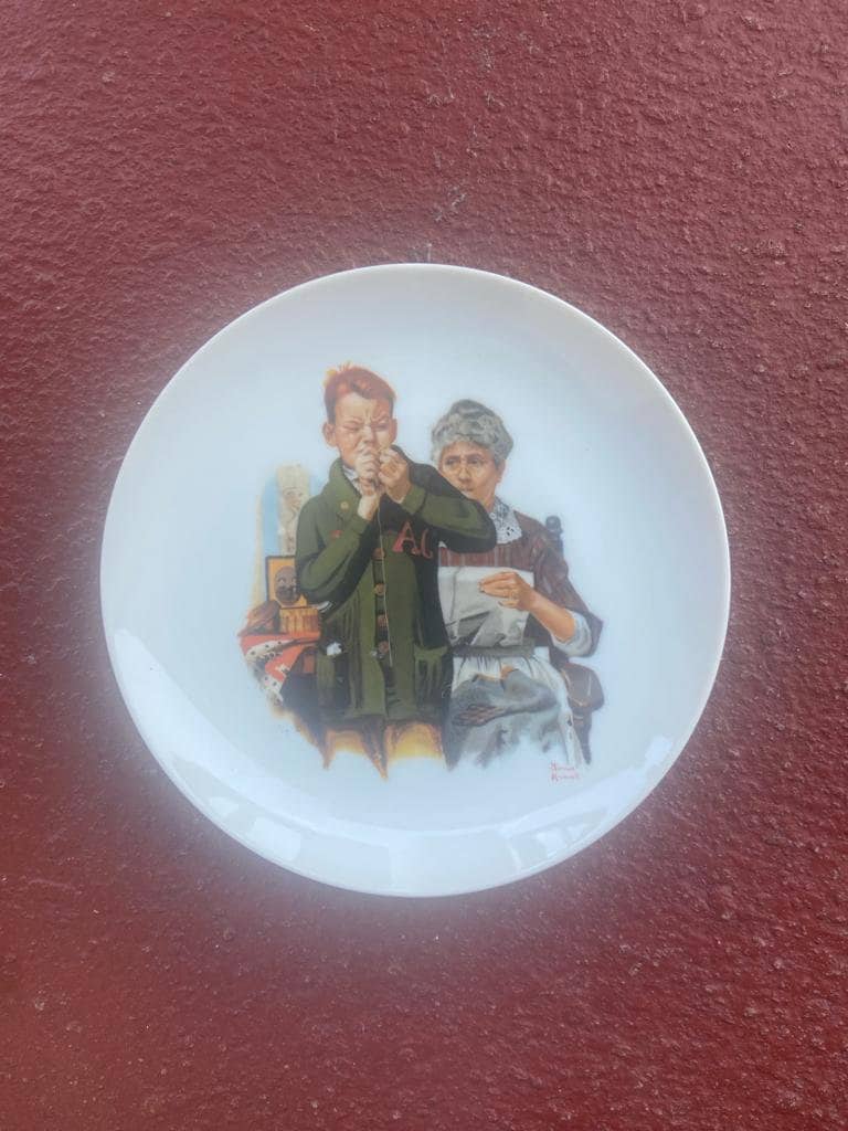 Norman Rockwell helping Mother Collectors Plate 6.5 - Etsy