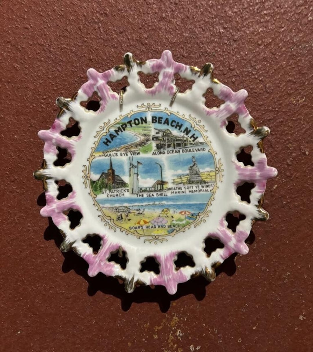 Hampton Beach New Hampshire Collectors Vintage Souvenir Wall Deco Plate ...