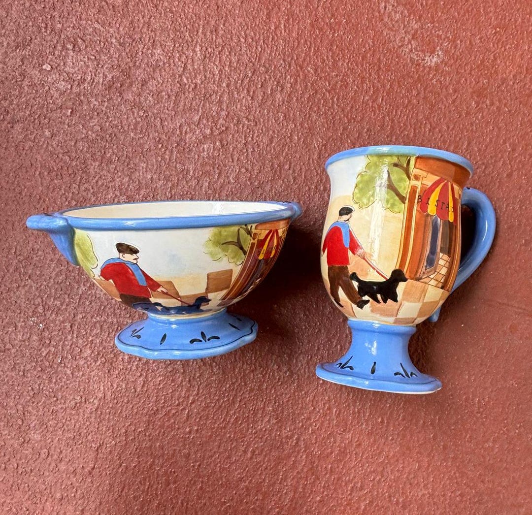 Jennifer Brinley Certified International Bistro Bowl & Coffee Mug Hand ...