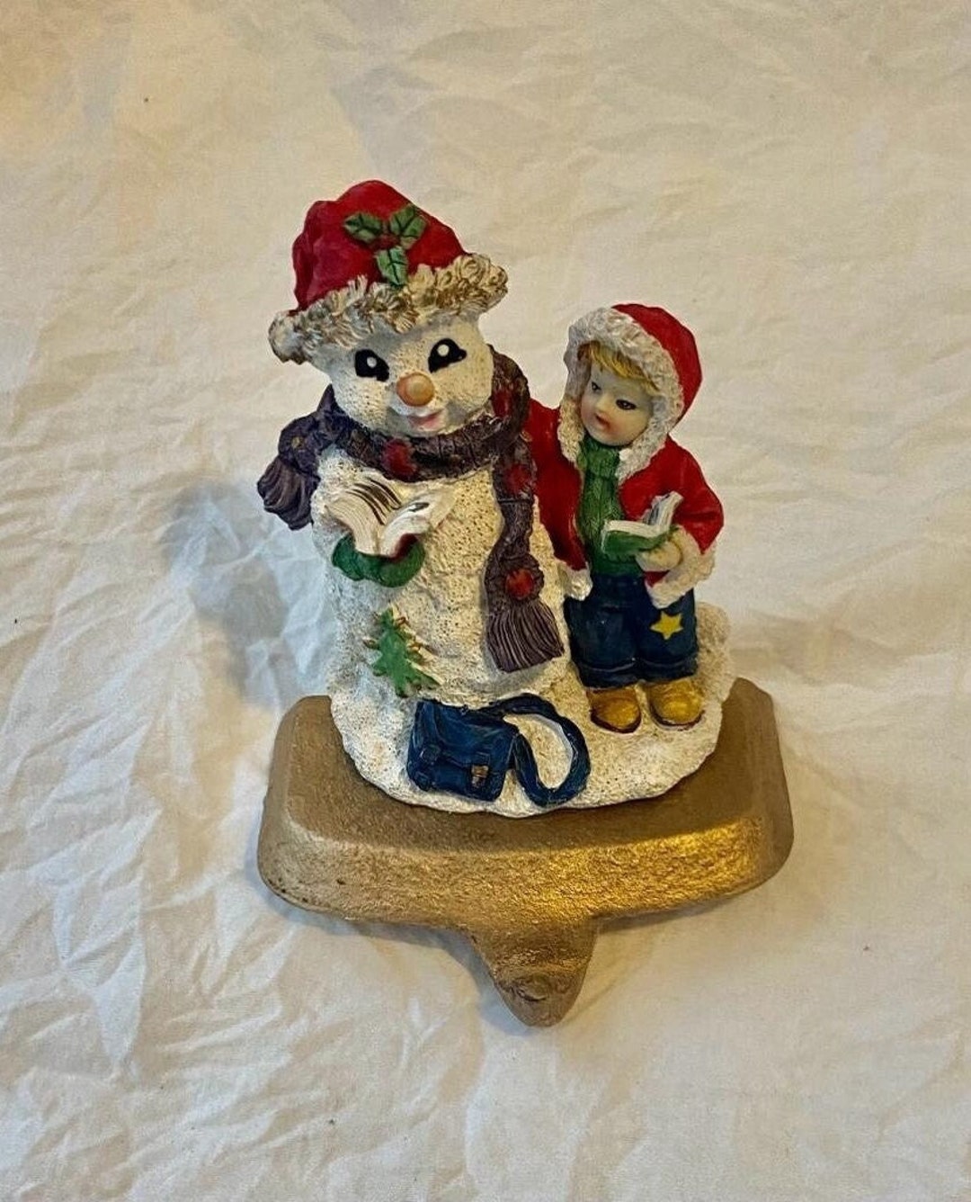 Vintage Snowmen Cast Iron Stocking Hange - Etsy
