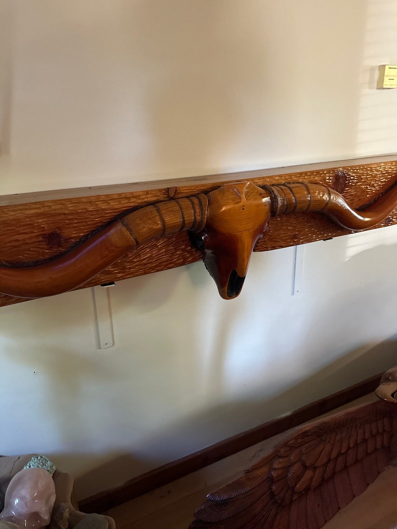 Longhorn Fireplace Mantle - Etsy