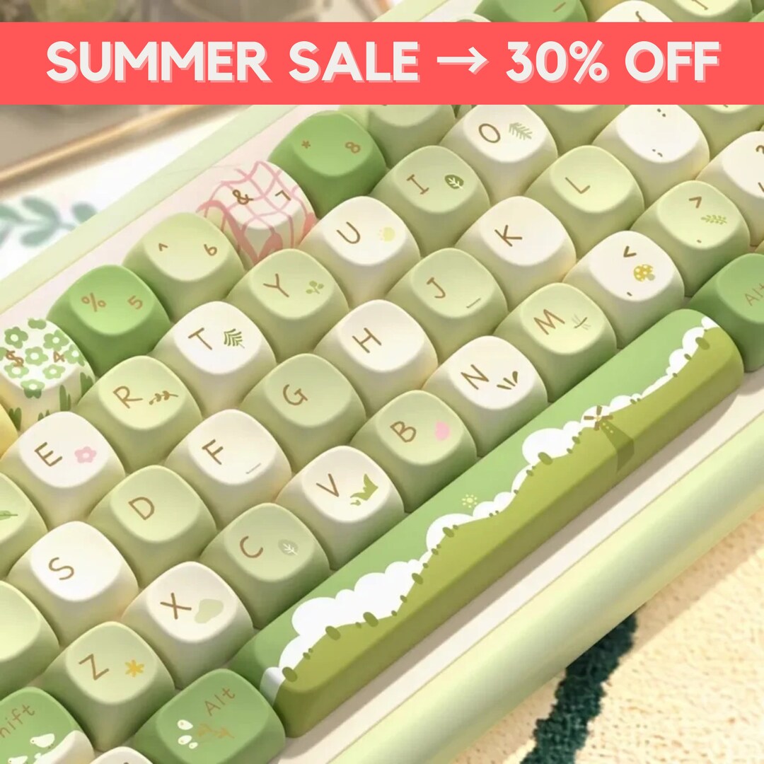 Mountain Stream Ono, Green Gradient Keycap Set, 145 Keys, MCA Profile ...