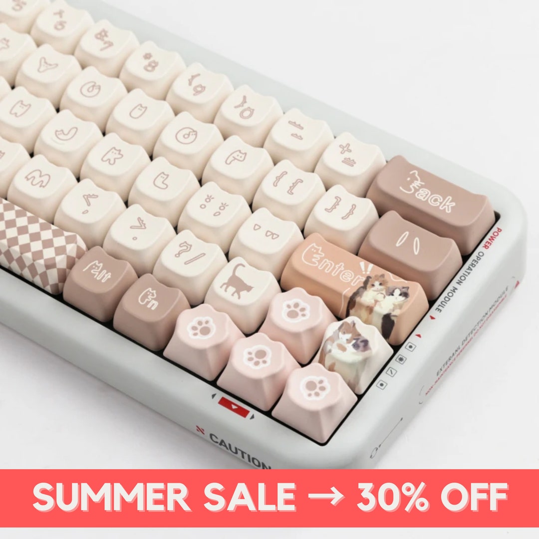 Sandy Cat 144 Keys Keycap Set MAO Profile PBT Keycaps for Mechanical ...