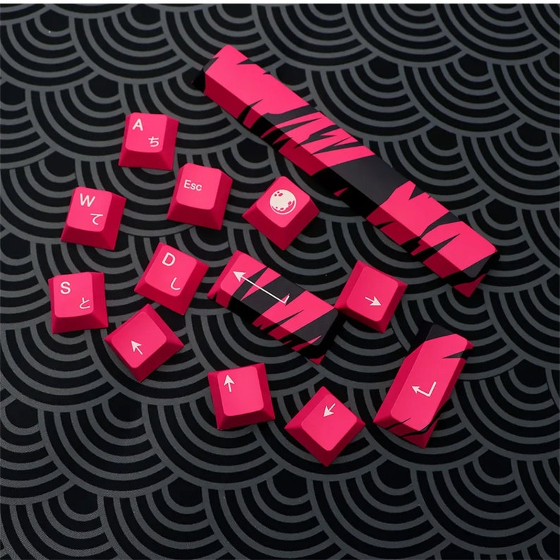 Gamer Japanese Camouflage Keycaps Cherry Profile PBT Dye Sublimation ...