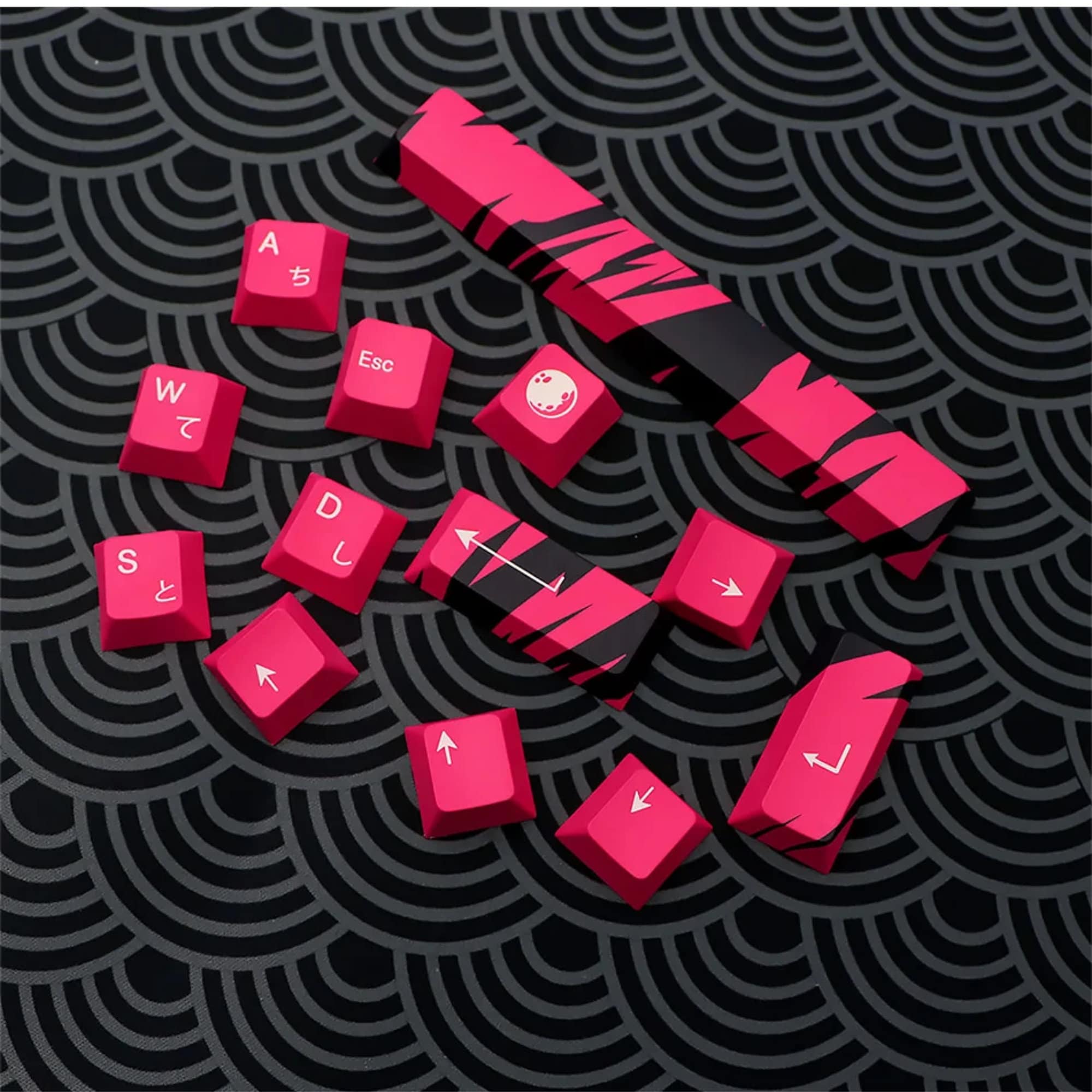 Gamer Japanese Camouflage Keycaps Cherry Profile PBT Dye Sublimation ...