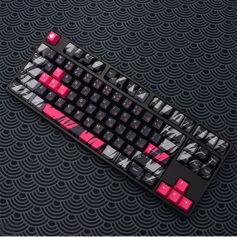 Gamer Japanese Camouflage Keycaps Cherry Profile PBT Dye Sublimation ...