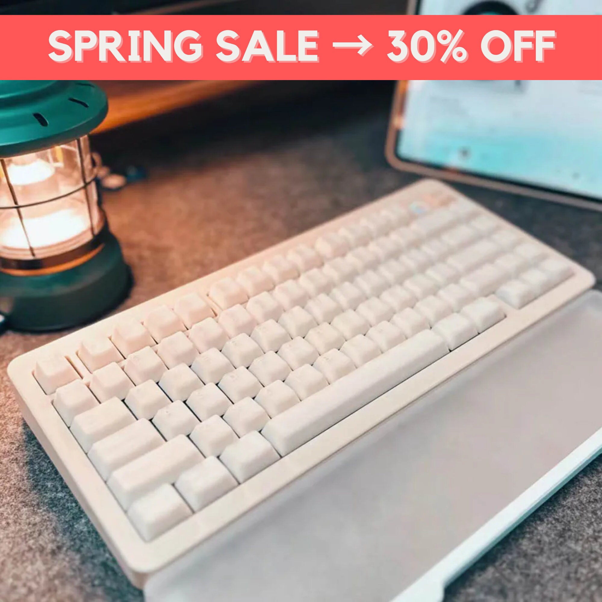 Milk White Marble Themed Keycaps Double Shot PBT Keycaps Cute ...