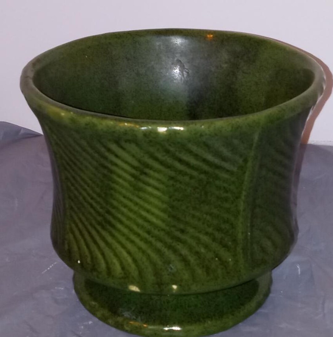 1960's, Mccoy Floraline USA #410, Emerald Green, Swirl Design, Small ...