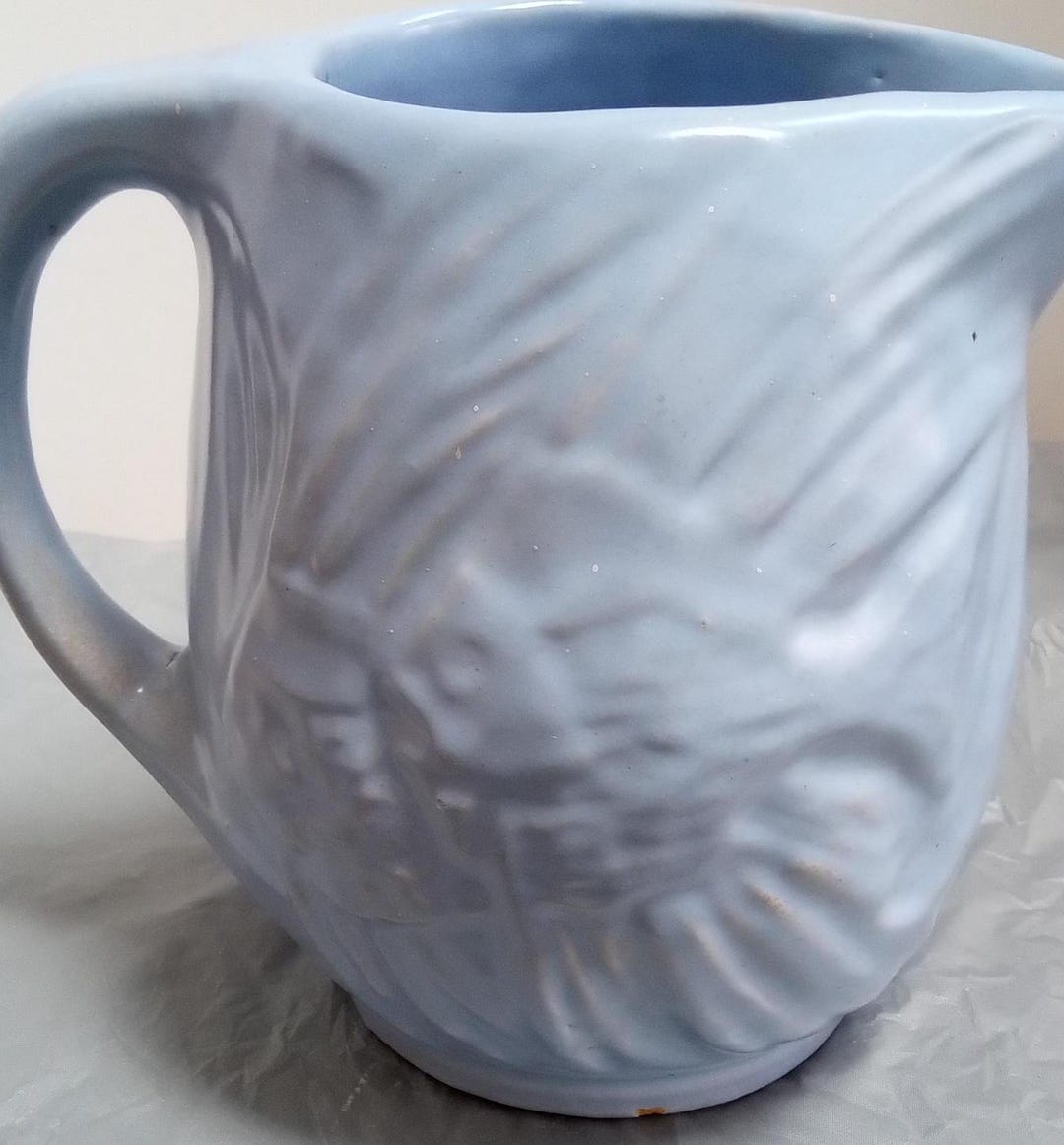 Antique, 1935, Mccoy (no Mark) Blue, Angel Fish Pattern Pitcher - Etsy